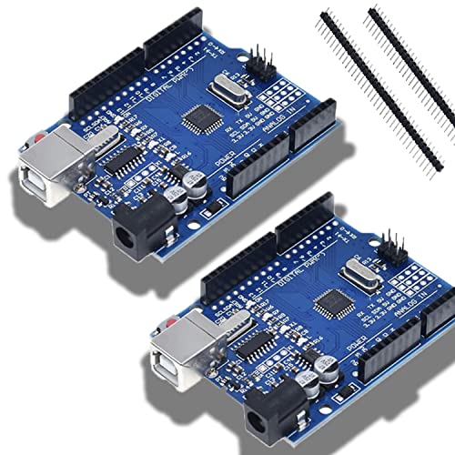 UNO R3 Arduino Compatible Board, 2-Unit Pack! Equipped With Atmega 328P ...