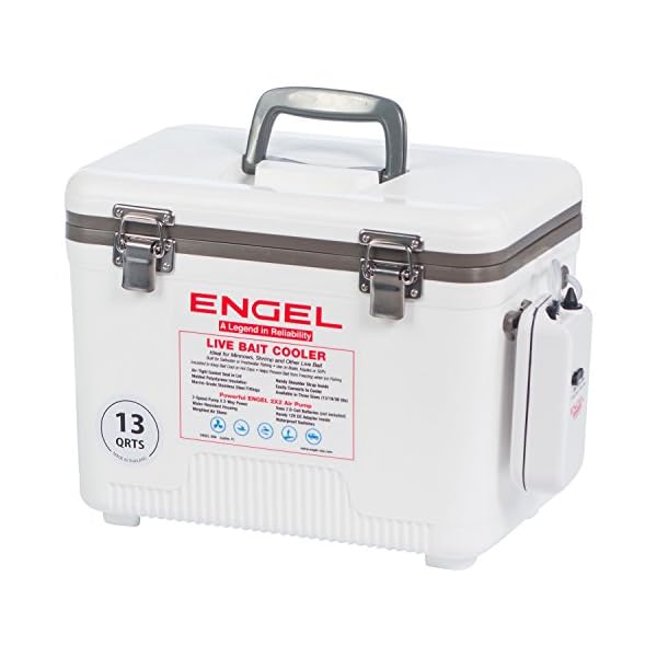 Engel Live Bait Coolers White w/ Net 13 Qt ENGLBC13-N - MasterBasser