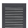 15 Inch x 63 Inch Standard Louver Exterior Vinyl Window Shutters, Dark ...