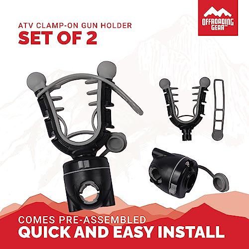 ATV Clamp-on Gun Mount Holder w/Rubber Straps for |UTV|Bikes|Carts ...