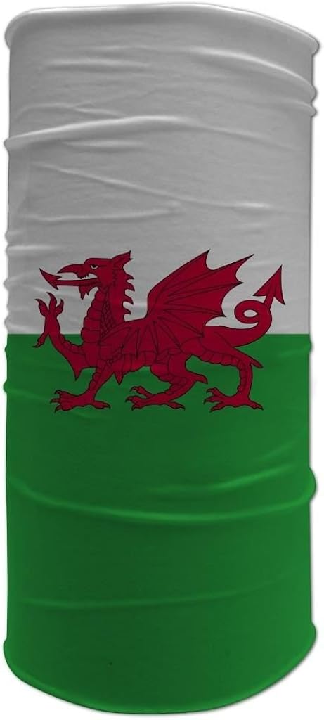 Welsh Flag of Wales Tubular Bandana-Cymru-Y Ddraig Goch Red Dragon Neck ...