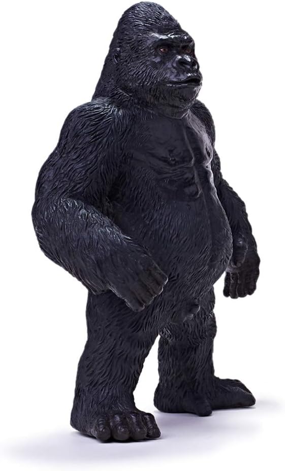 RECUR Toys Standing Gorilla Figure, Wildlife Animal Lifelike Ape Soft ...