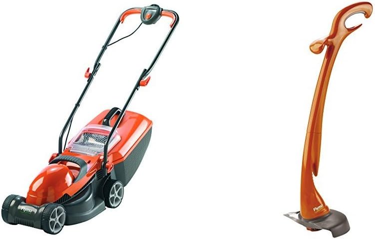 Flymo Chevron 32 V Wheeled Lawnmower with Flymo Speedi-Trim Electric ...