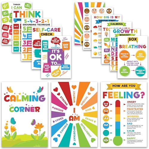 14 Calming Corner Classroom Posters, Mental Health Posters Therapy ...