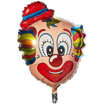 Amazon.com: Clown Balloon - Circus Clown Foil Mylar Balloon - 33 Inches ...