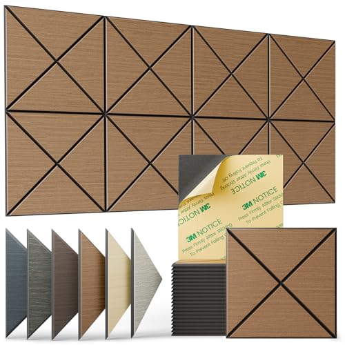 DaliyCooper 24-Pack Peel-and-Stick Acoustic Panels, 12"x12"x0.4", X ...