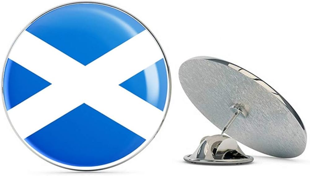 Amazon.com: Scotland Scottish Flag Round Metal 0.75" Lapel Pin Hat ...