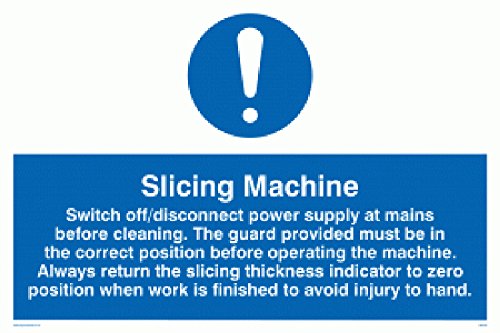 Viking Signs MM192-A2L-AC Slicing Machine Rules Sign, Aluminium ...