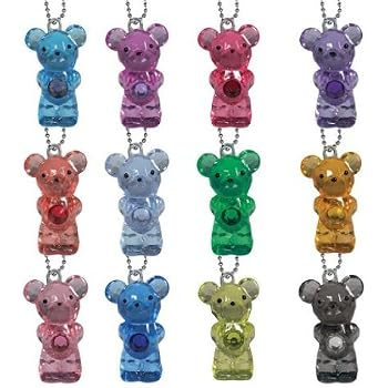 Amazon.com : Mini Birthstone Bears Set of 12 Crystal Party Favors ...