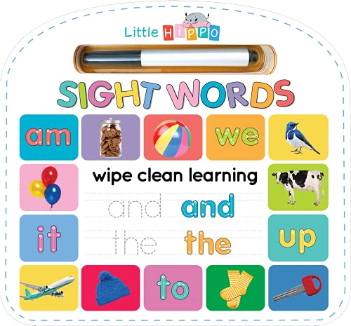 Amazon - Write & Wipe Sight Words - Children's Novelty Learning Board ...