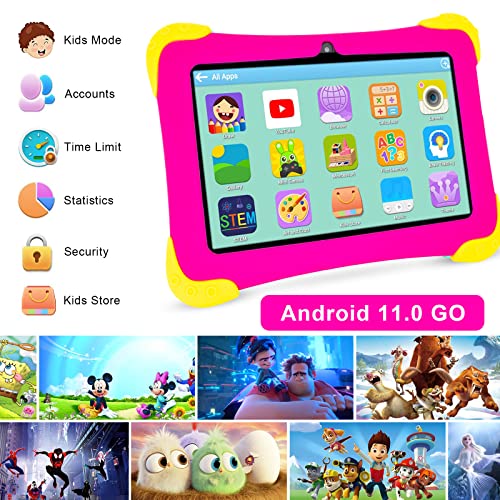 Kids Tablet 7 inch Tablet for Kids 2-15 Android 11 Go 2GB+32GB WiFi ...