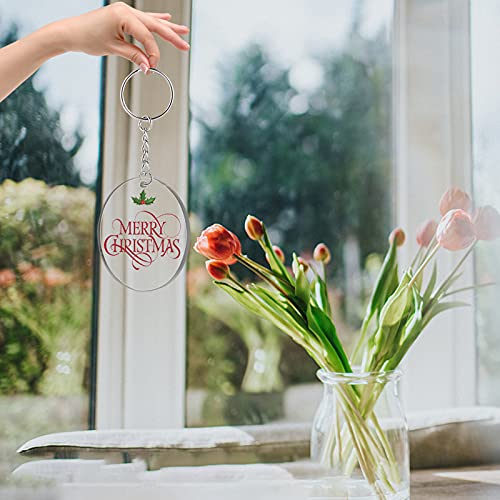 ArtCute 90 Pieces Clear Acrylic Keychain Blanks 2 Inch Round Acrylic ...