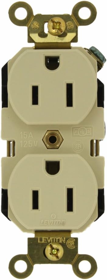 Leviton Contacto Duplex de 15 Amp, 125 Volts, Puesta a Tierra ...