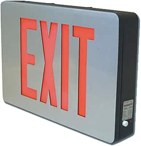 Sure-Lites CX71SD LED Die Cast Exit Sign, Brushed Aluminum Face and ...
