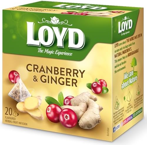 سعر Loyd Herbal Tea with Cranberry and Ginger Pyramids Bag 10 x 2 g فى ...