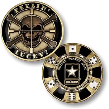 Amazon.com: Feelin Lucky - Navy Challenge Coin: Toys & Games