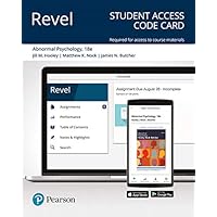 Amazon.com: Abnormal Psychology -- Revel Access Code: 9780135212172: Hooley, Jill, Nock, Matthew ...