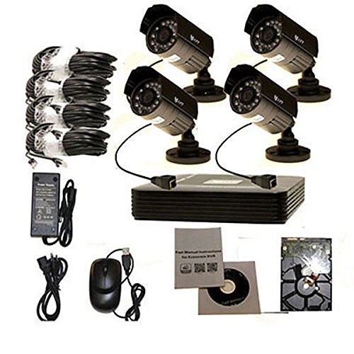 4CH H.264 Security System 4 IP Network PoE IN/OUT door Security Camera ...