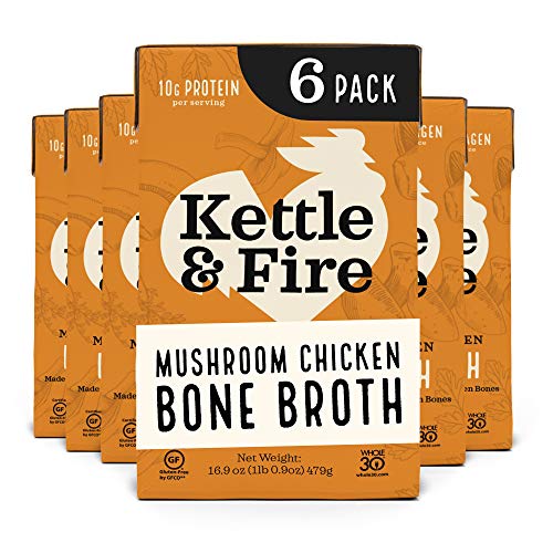 Kettle and Fire Mushroom Chicken Bone Broth, Keto, Paleo and Whole 30 ...