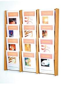 Amazon.com : AC34-12 12 Slot Wall Mounted Magazine Rack : Office Racks ...