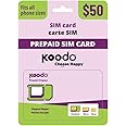 Koodo Mobile 4G LTE Prepaid 50$ SIM Card Starter Kit - Unlimited Talk ...