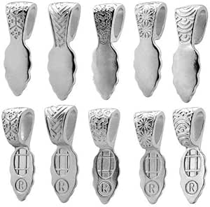 Amazon.com: Aanraku Bails - 10 Large Assorted Designs. Silver Plated ...