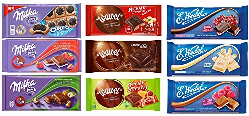 Amazon.com : TASTE OF POLAND CHOCOLATE BARS BOX 9 count x 100 g ( 3.53 ...