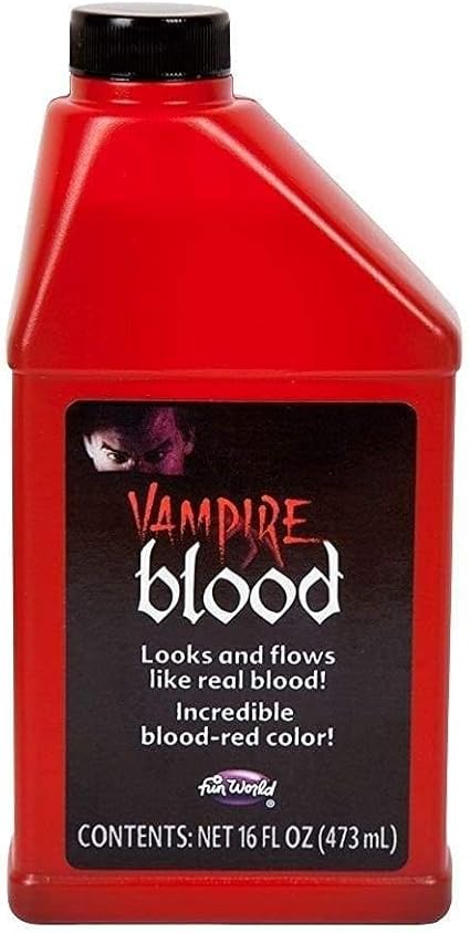 Bottle of Fake Vampire Blood Halloween Fancy Dress Theatrical Make-Up 0 ...