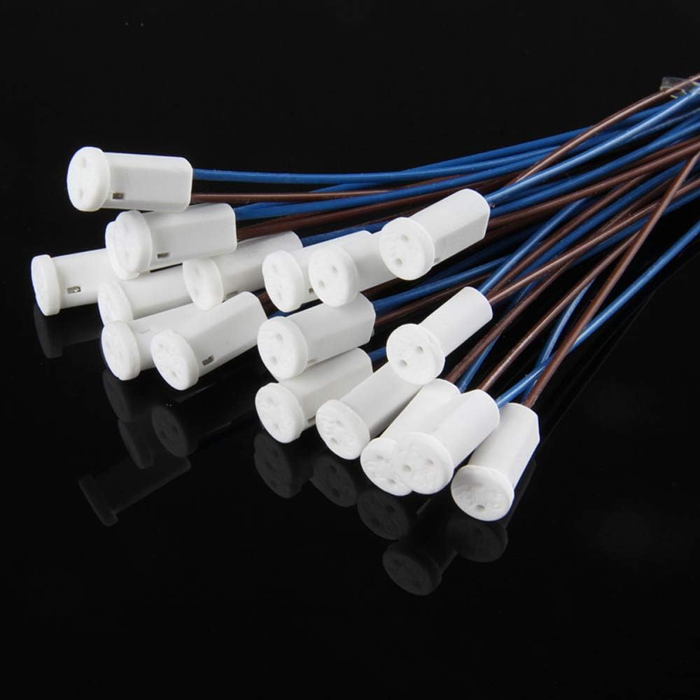 LumenTY 20pcs G4 Base Lamp Holder G4 Wire Connector Socket with 20cm ...