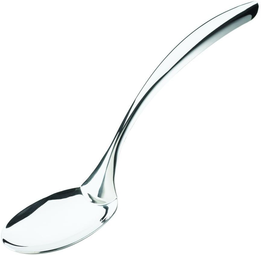 Amazon.com: Browne 13.5" 18/8 Stainless Steel Solid Spoon -Eclipse ...