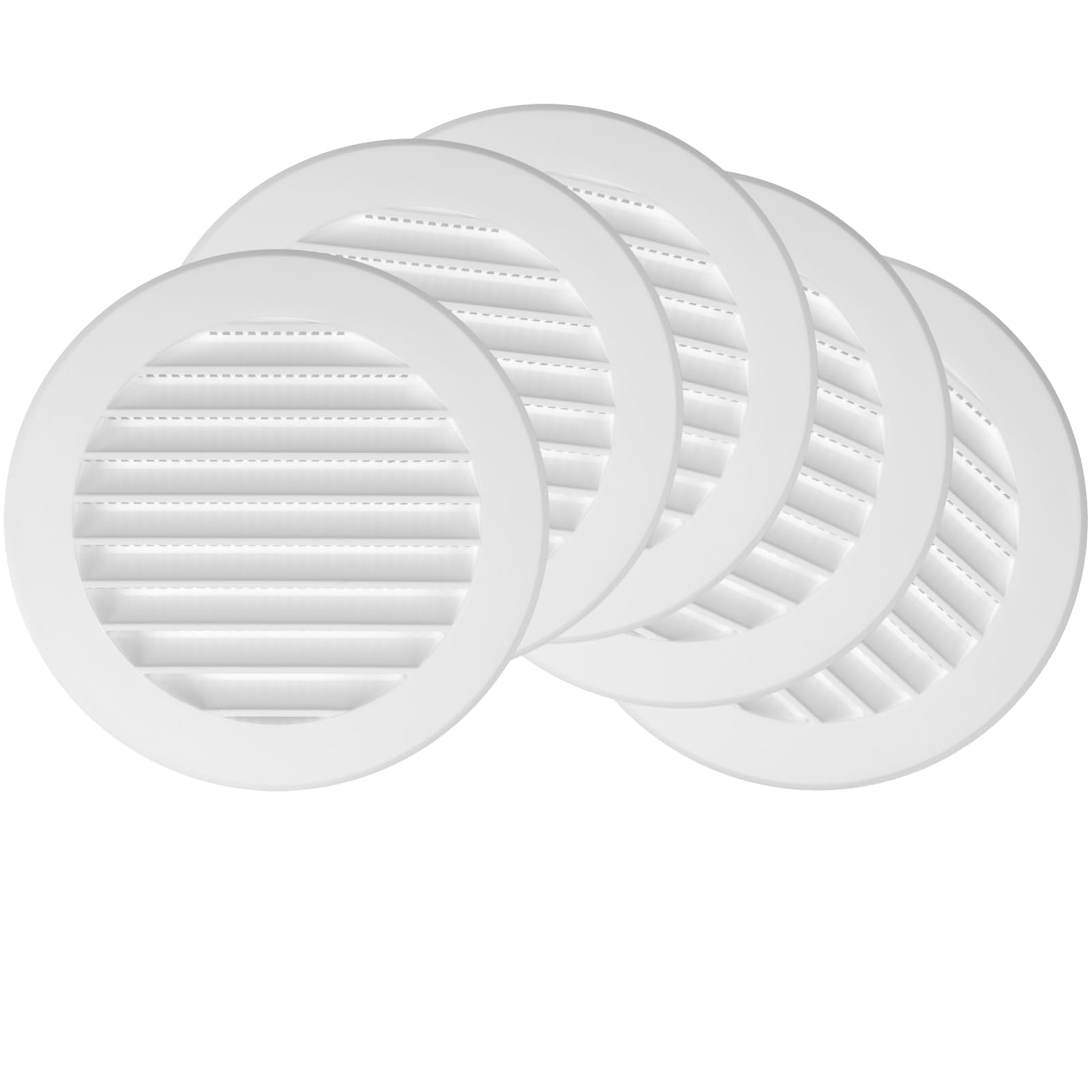 Repa Market 5-Pack 4'' Inch - Plastic White Vent Covers with Flange ...