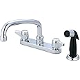 Central Brass 0126-A Two Handle Cast Brass Kitchen Faucet in Chrome ...