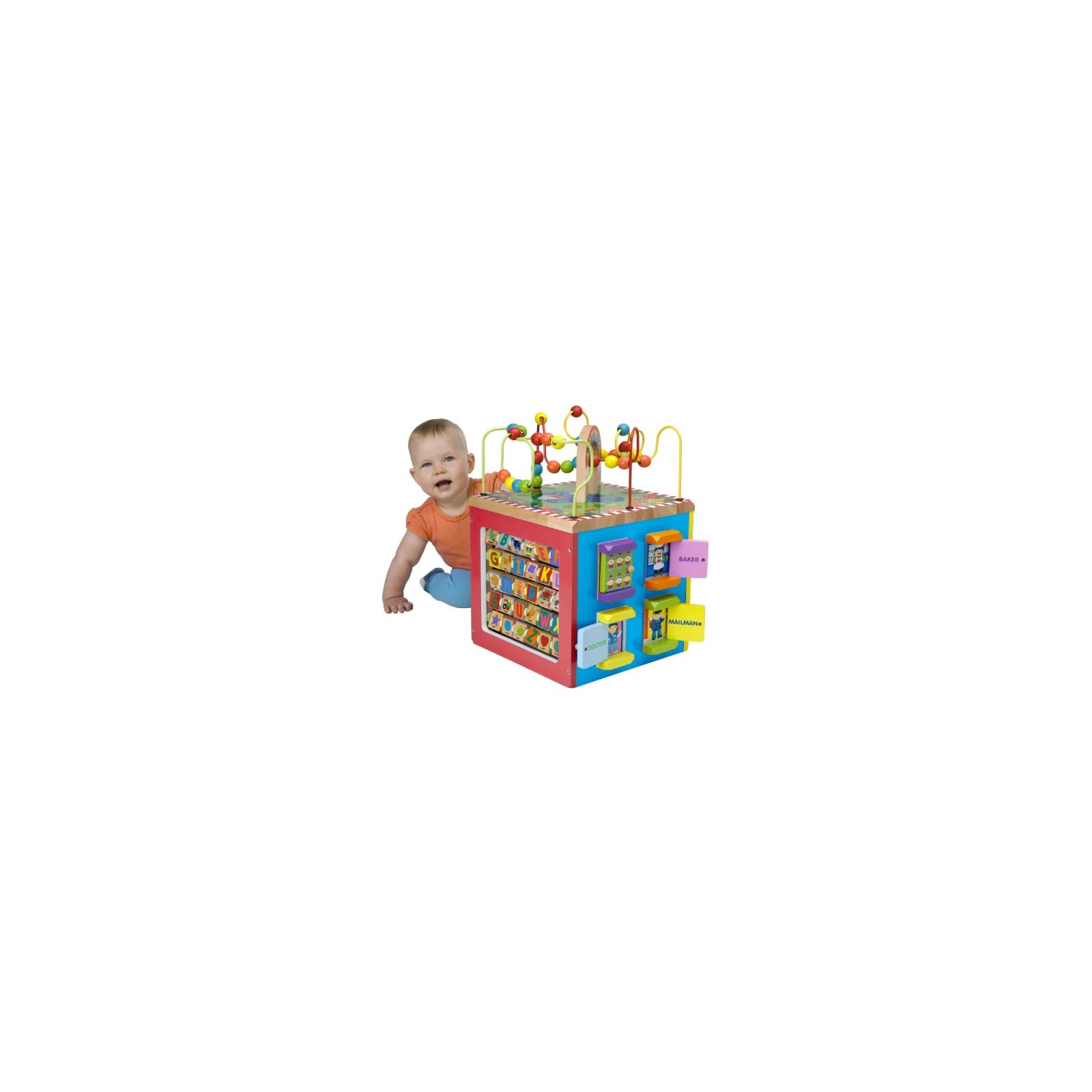 ALEX Jr. My Busy Town Wooden Activity Cube - Epic Kids Toys