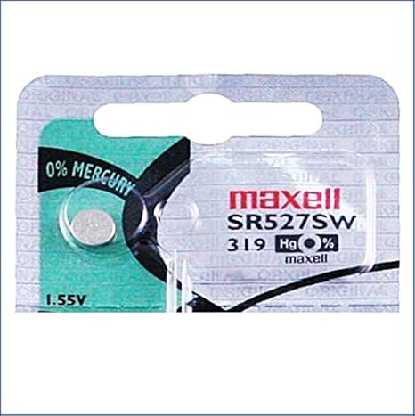 SR527SW/1 MAXELL (319) Silver Oxide Watch Battery 1.55V SR527SW SR64 ...