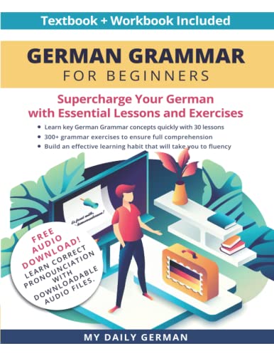 Amazon.com: German Grammar for Beginners Textbook + Workbook Included ...