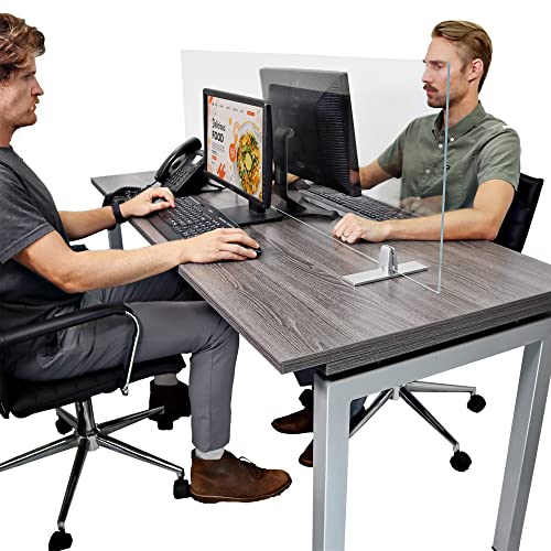 OBEX Acrylic Free Standing Screen Privacy Desk Divider Home & Office ...