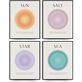 Amazon.com: JCFOAS Sun Salt and Sea Aura Posters Coastal Canvas Wall ...