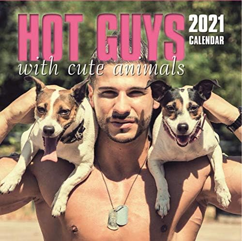 2021 Wall Calendar – Hot Guys with Cute Animals, 30.5 x 30.5 cm ...