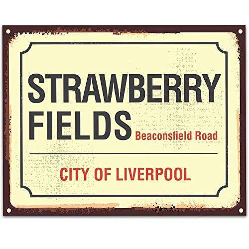 Amazon.com: Strawberry Fields Street Sign - 11x14 Unframed Typography ...