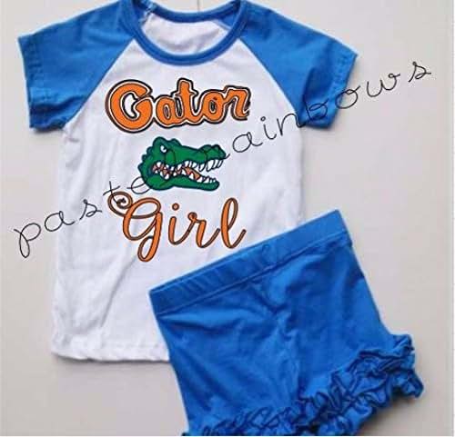 Amazon.com: Florida Gators Outfit-Gator Girl Outfit-Gators Ruffle Short ...