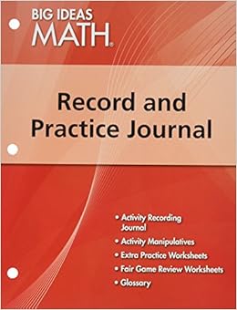 BIG IDEAS MATH: Record & Practice Journal Red/Course 2: HOLT MCDOUGAL ...