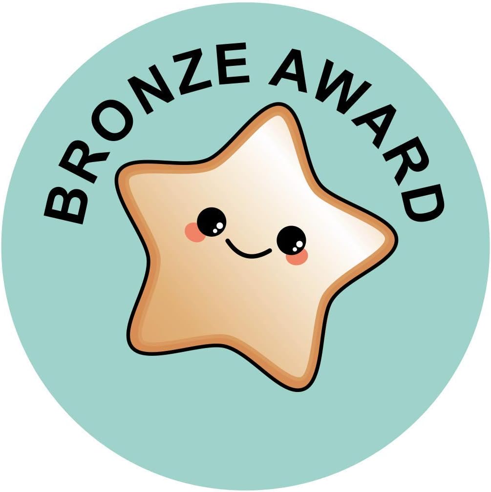 School Stickers Metallic Bronze Star Award Stickers – BigaMart