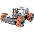 Amazon.com: Mecanum Wheel Chassis Car Kit with TT Motor, Aluminum Alloy ...