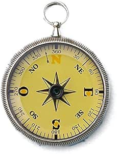 Amazon.com : Brass Open Face Mariner's Pocket Compass with Beveled ...