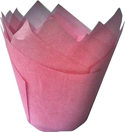 50 Folded Tulip Muffin Cases - Pink/Lilac: Amazon.co.uk: Kitchen & Home