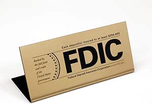 Amazon.com : Federal Deposit Insurance Corporation Desk Sign | Office ...
