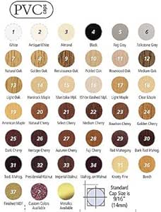 FastCap Adhesive Cover Caps PVC Wood Light Maple 9/16" (1 Sheet 52 Caps ...
