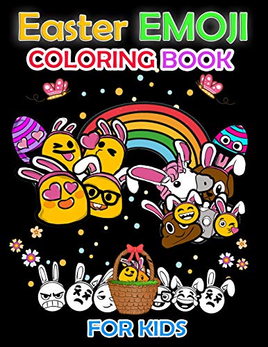Easter Emoji Coloring Book for Kids: Easter Coloring Pages, Connect the ...