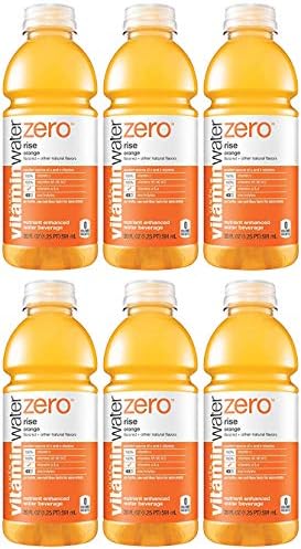 Vitamin Water Zero, Orange - Rise, 20oz Bottle (Pack of 6, Total of 120 ...