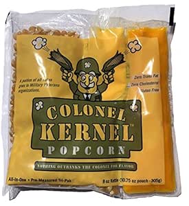 Amazon.com: Colonel Kernel Popcorn Premium 24 Pk - 8 Oz. Popcorn Tri-Pak